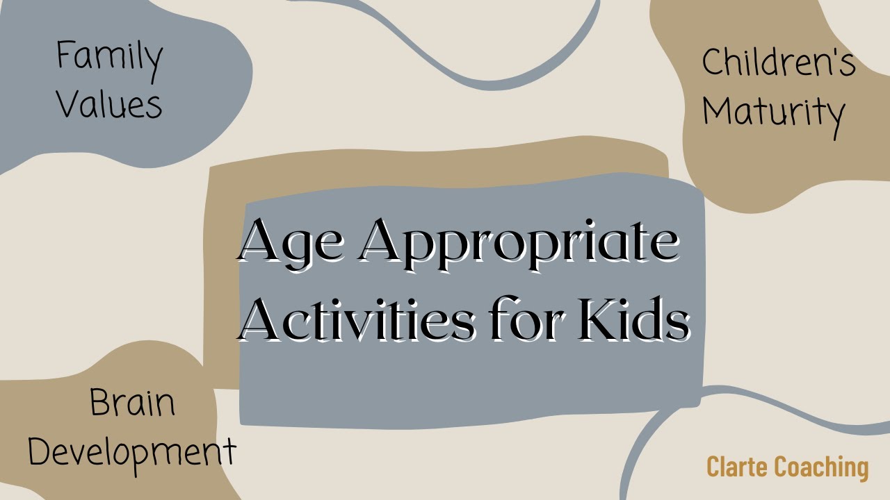 Age Appropriate Activities for Kids... How do you Know?? - YouTube