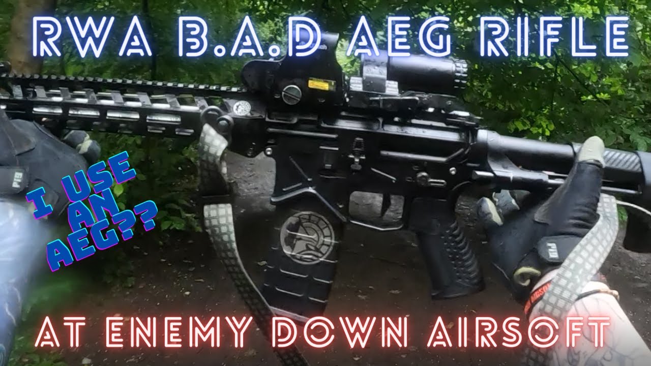I Use An AEG?!?! // RWA B.A.D Rifle // Enemy Down Airsoft - YouTube
