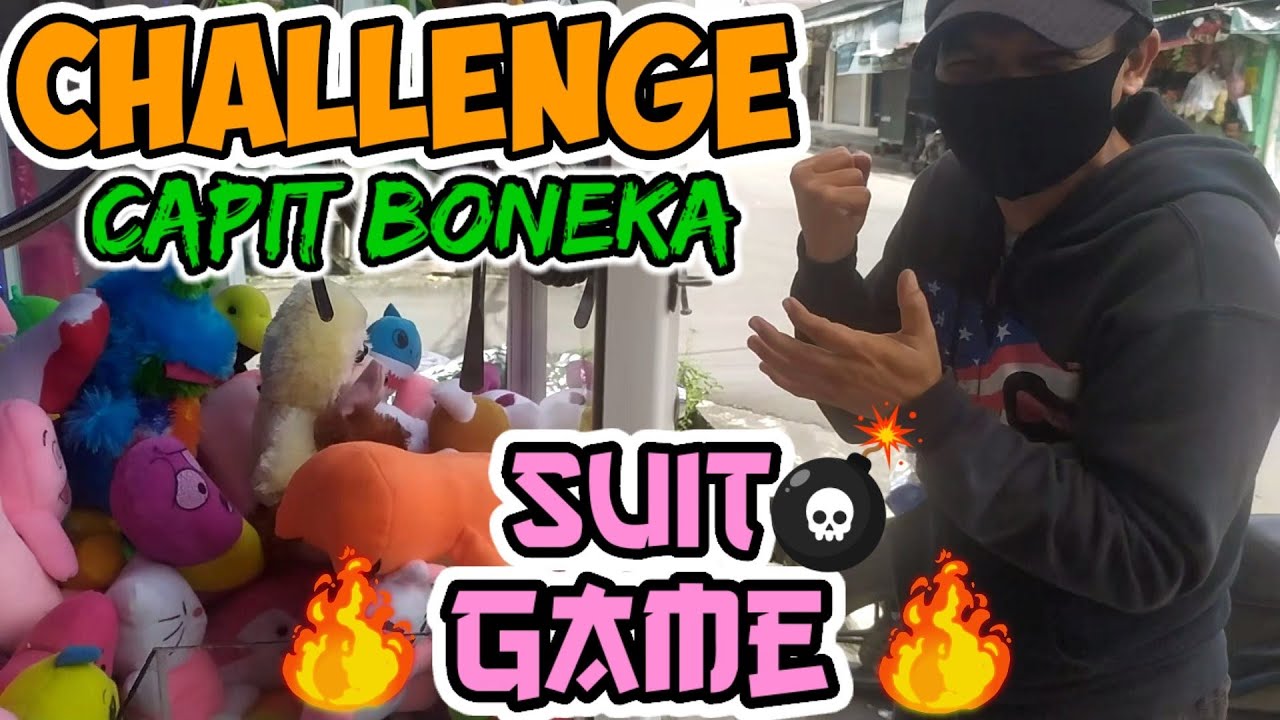 CHALLENGE CAPIT BONEKA SUIT GAME!! CLAW MACHINE!! - YouTube
