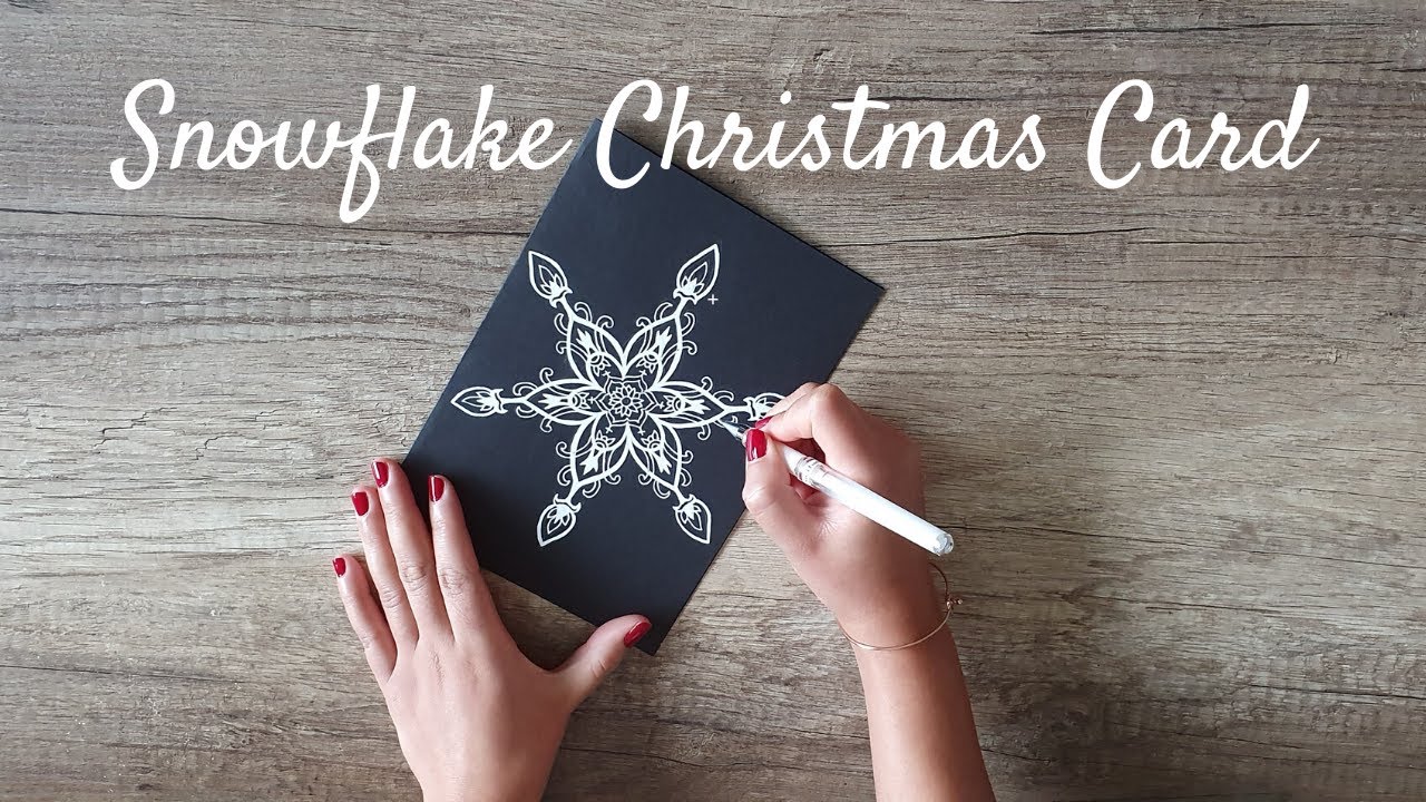 How To Make A Handmade Snowflake Christmas Card | AKiE Designs - YouTube