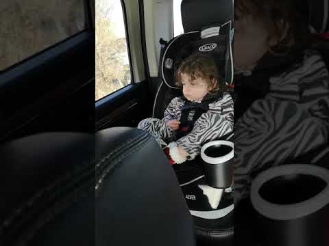 Anna fell asleep in the car - YouTube