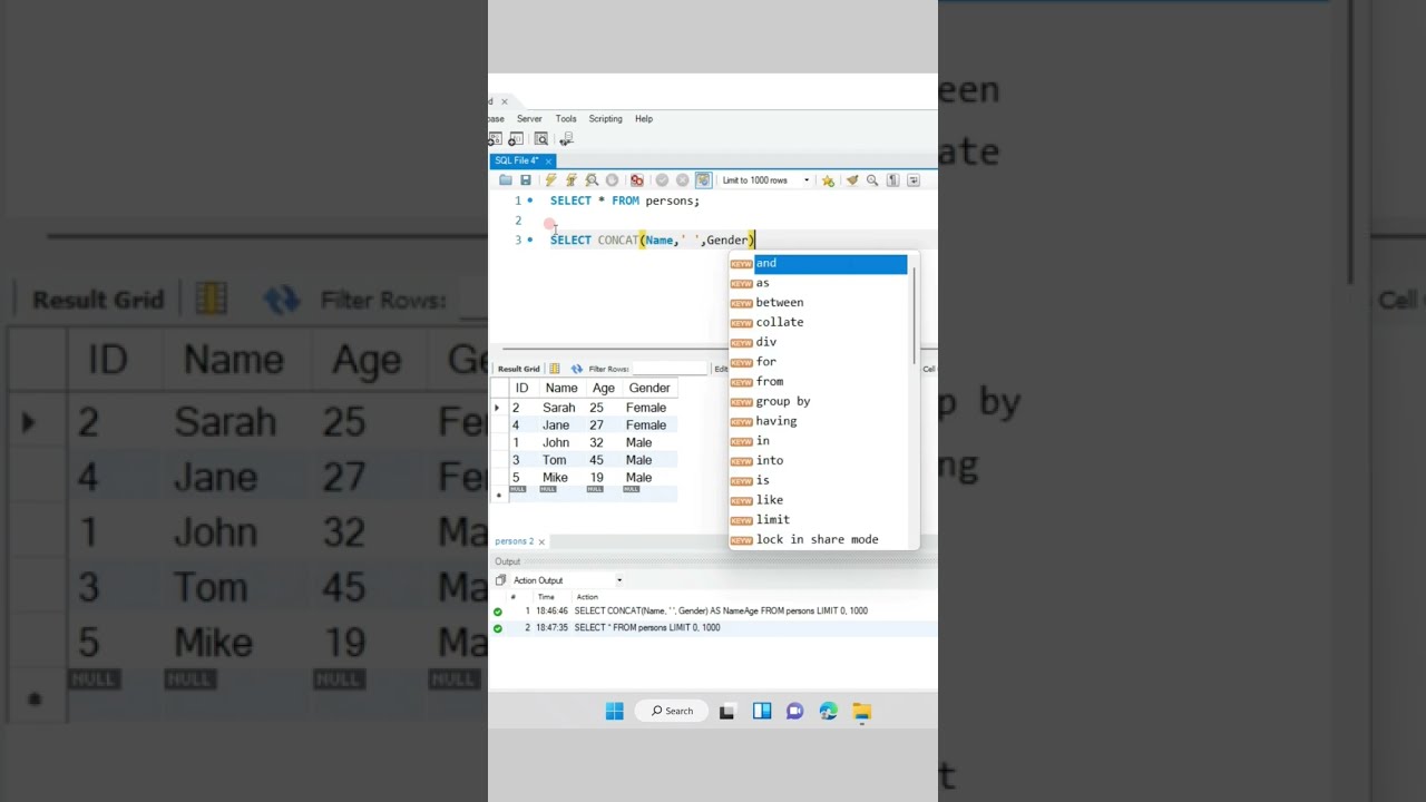 Concat In MySQL Database mysql data database add mysql workbench Concat In MySQL Database mysql data database add mysql workbench