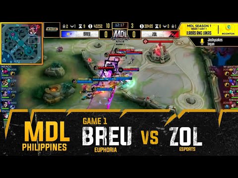BREN EUPHORIA VS ZOL ESPORTS | GAME 1 | MDL PHILIPPINES | S1 WEEK 1 DAY ...