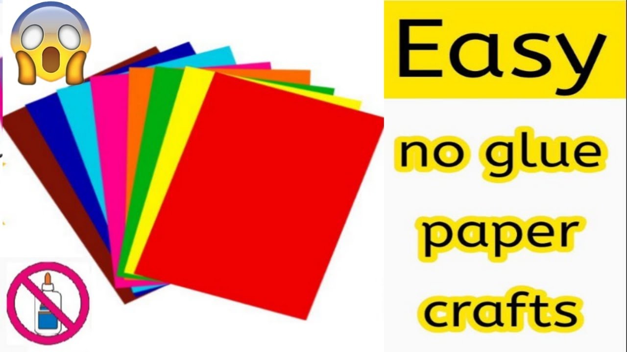 how to make paper craft without glue ll Craft ideas with paper - YouTube