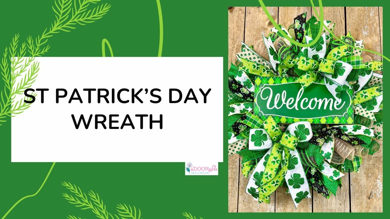St Patrick's Day Wreath | Pancake Wreath Tutorial | How to Make Wreaths ...