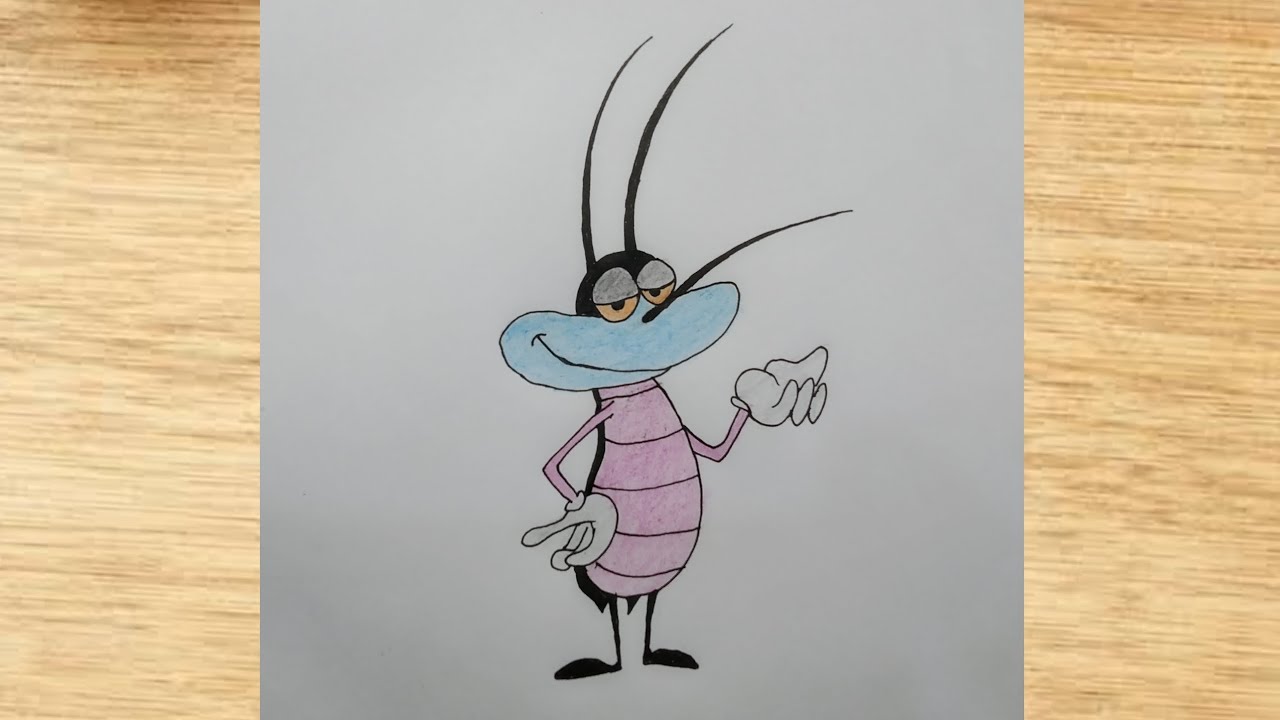 Oggy Drawing tutorial. Colour oggy drawing. Bizli Drawing. January 4 ...