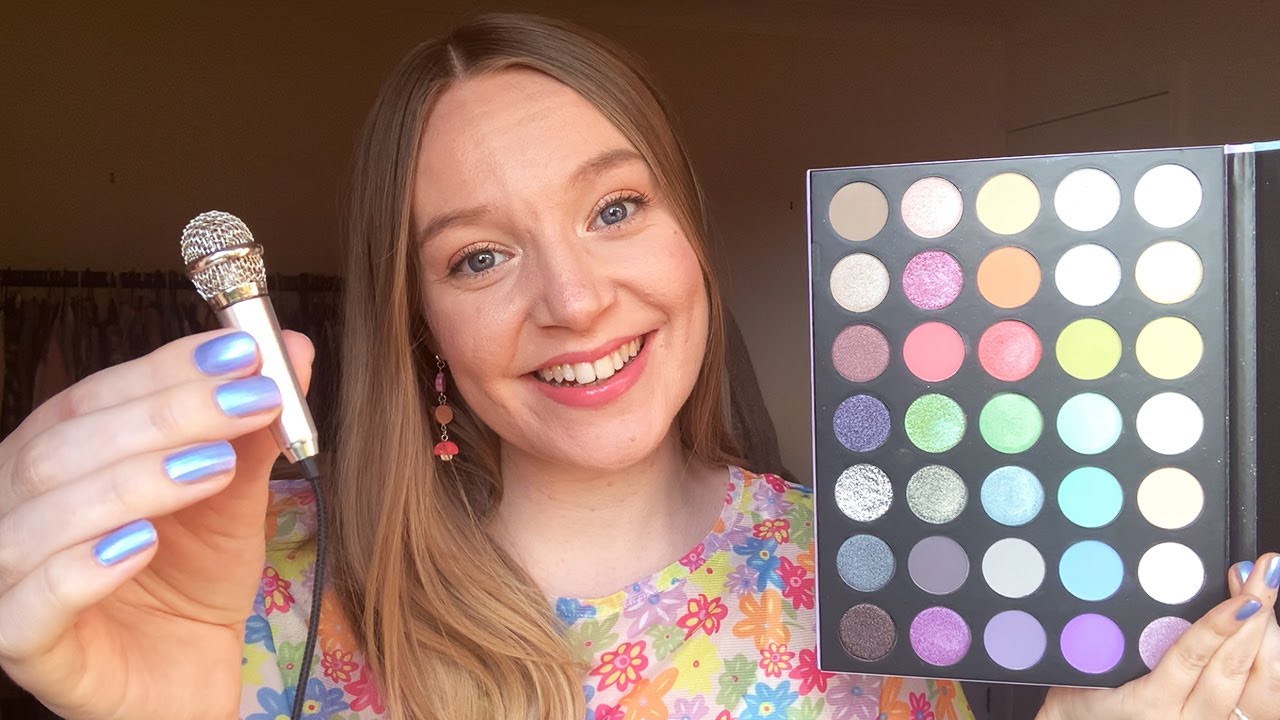 ASMR Doing Your Spring Makeup (Whispered, Mini Mic) - YouTube