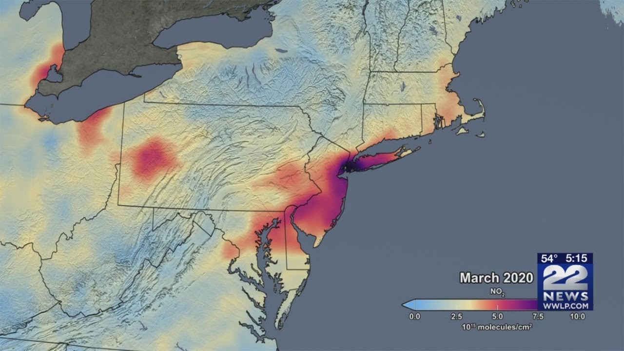 NASA: Northeast air pollution drops amid coronavirus pandemic - YouTube