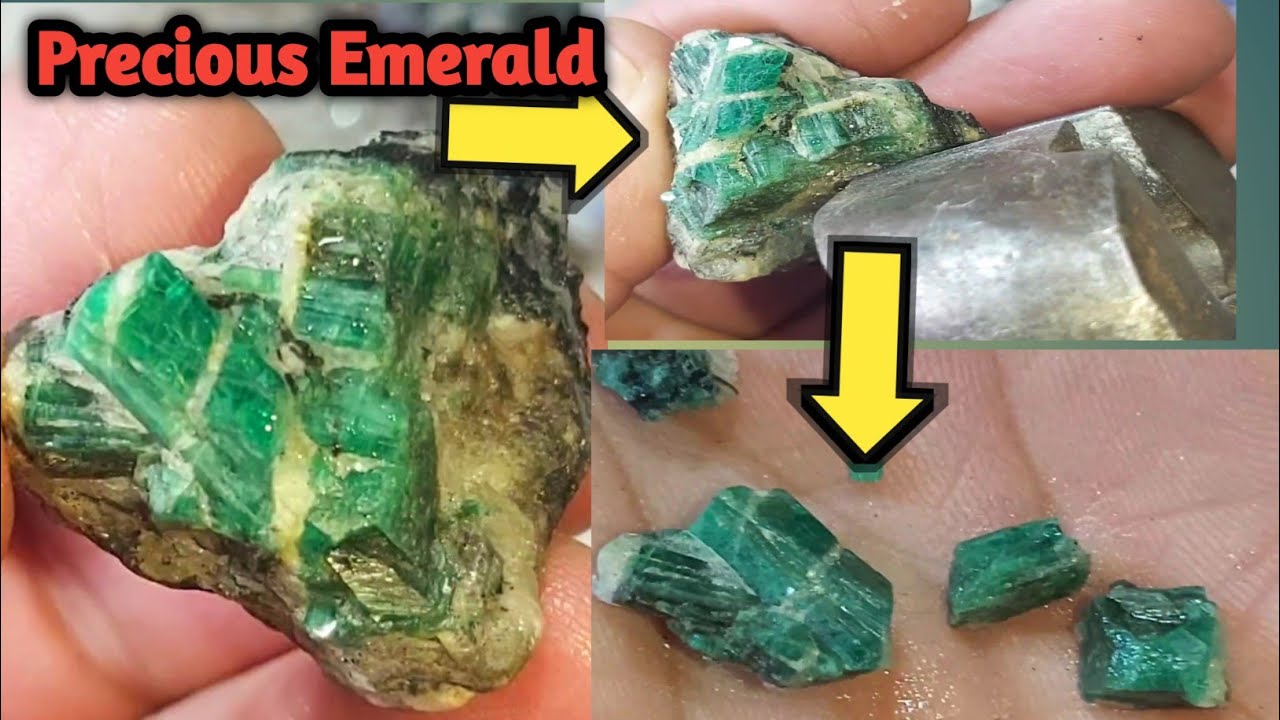 Separating Gem Quality Emerald Crystals from Pegmatite Mother Rock ...