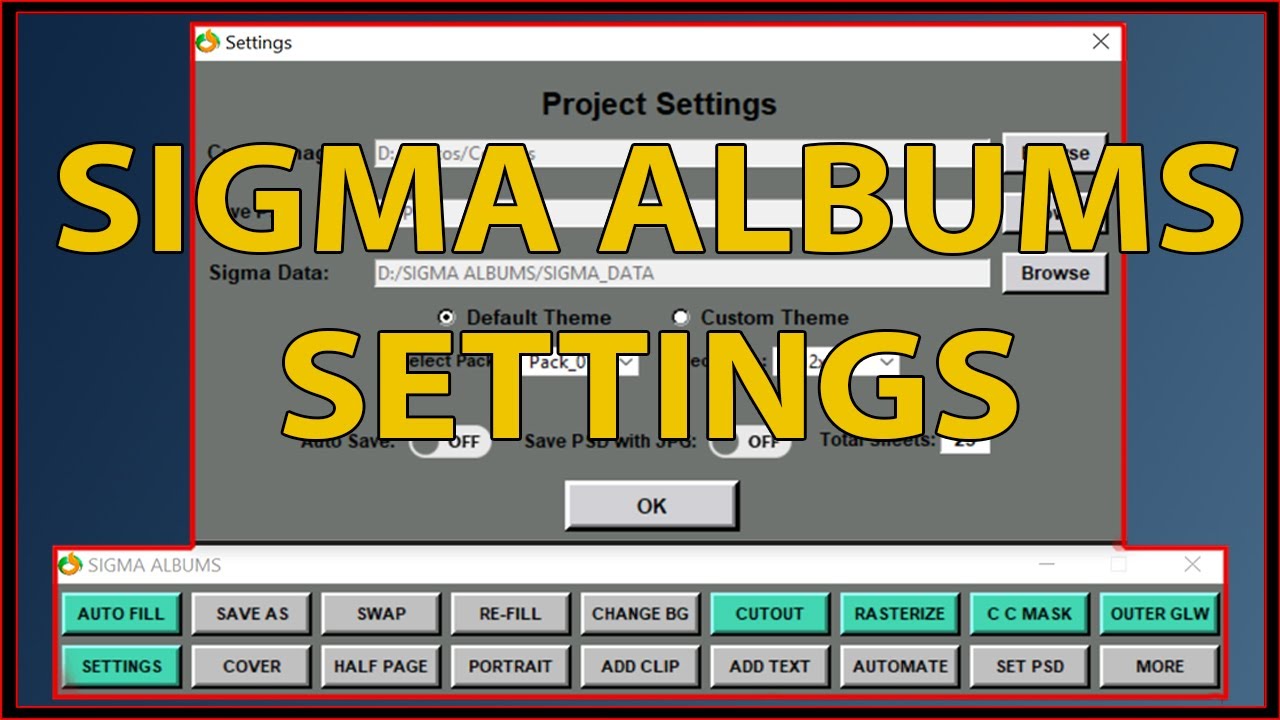 Sigma Albums Important Settings || Sigma Albums Ki Important Settings ...