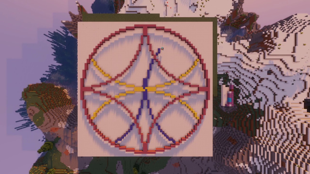 Minecraft mandala timelaps - YouTube