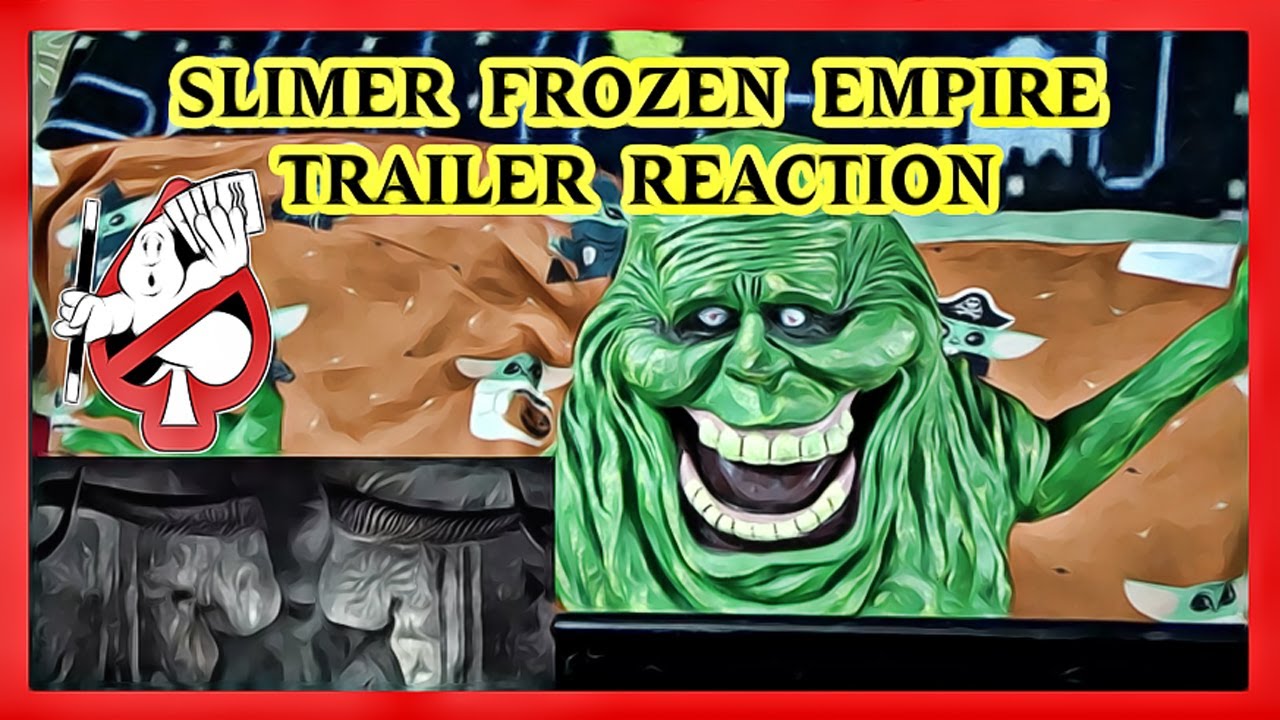 Slimer reacts to the Ghostbusters Frozen Empire Film Trailer - YouTube
