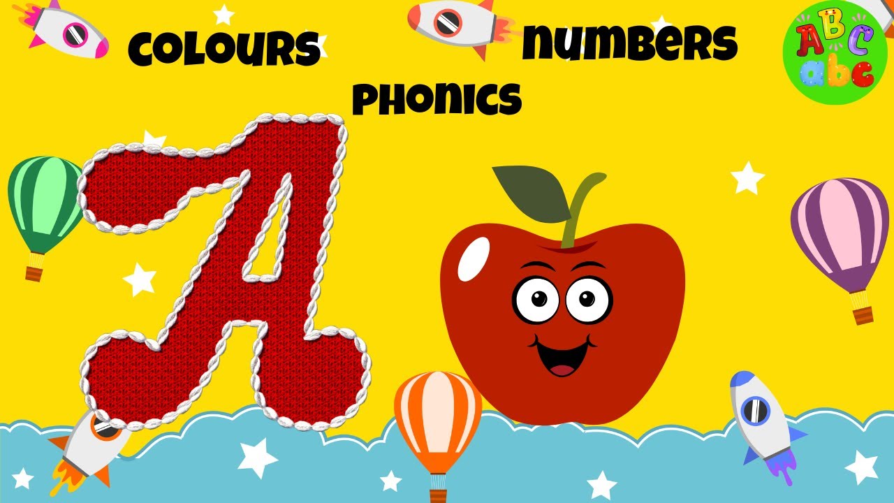 Abc phonics songs for toddlers 🎶 | colours , numbers in fun way # ...