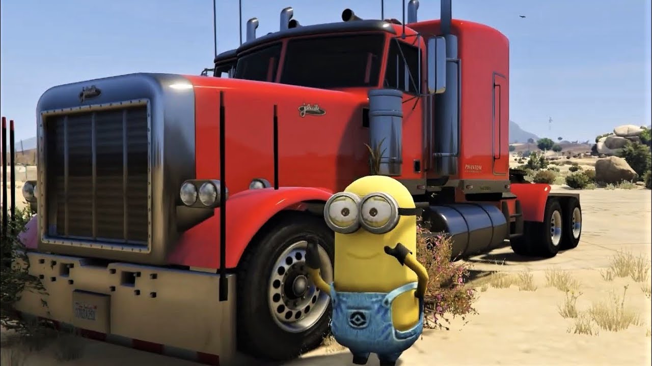Minion Race On Pink Truck Car - YouTube