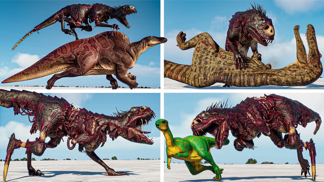 Scorpios Rex Zombie Best HUNT & FIGHT Animations | Jurassic World ...