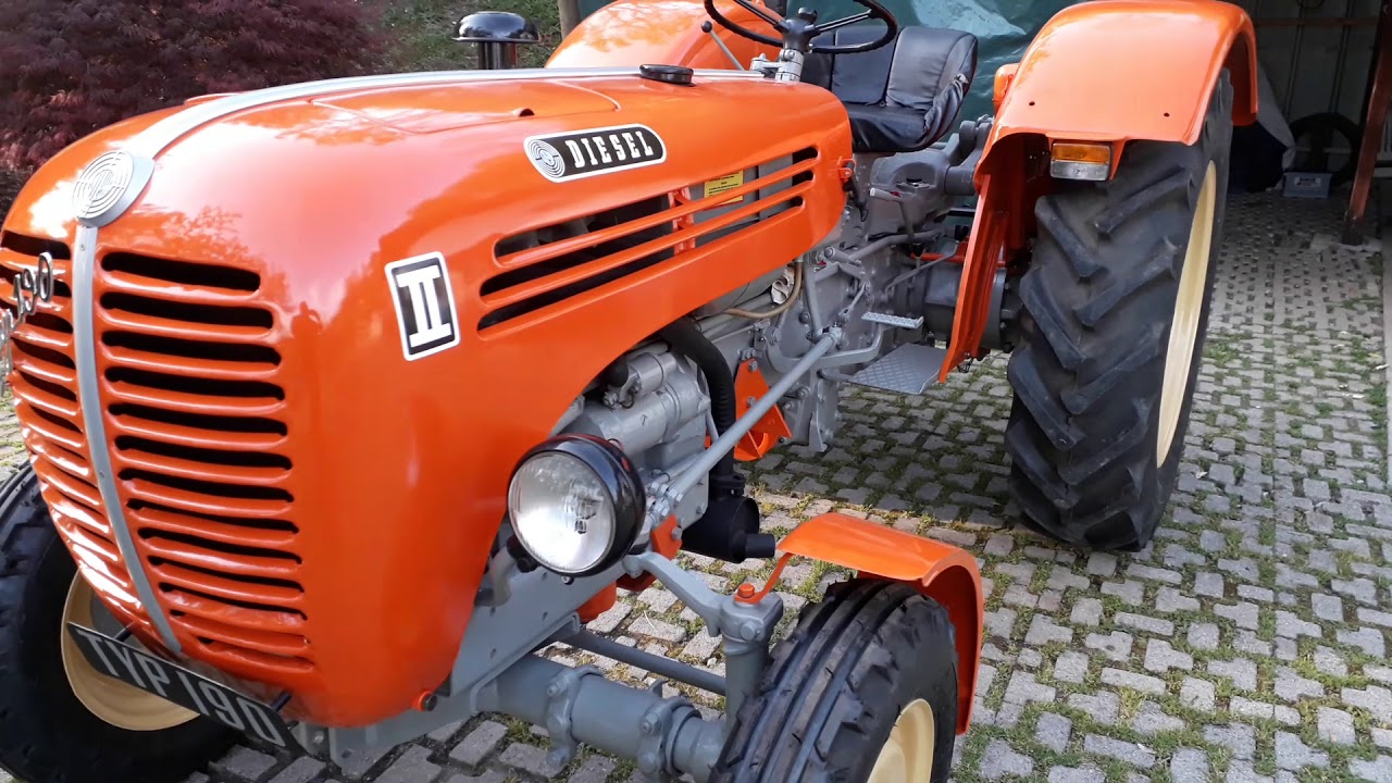 Trattore d'epoca Steyr 190 del 1965 completamente restaurato - YouTube
