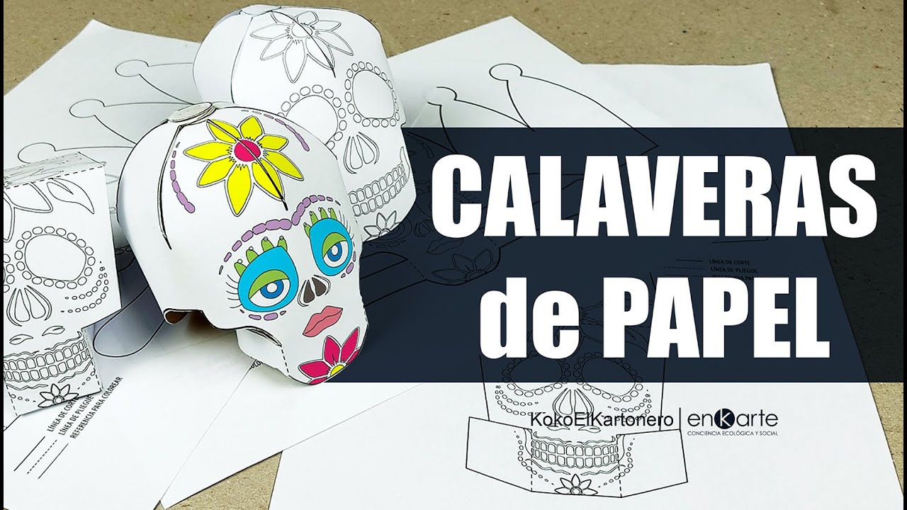 CELEBRA el DÍA de los MUERTOS con divertidas CALAVERITAS de PAPEL | DIY ...