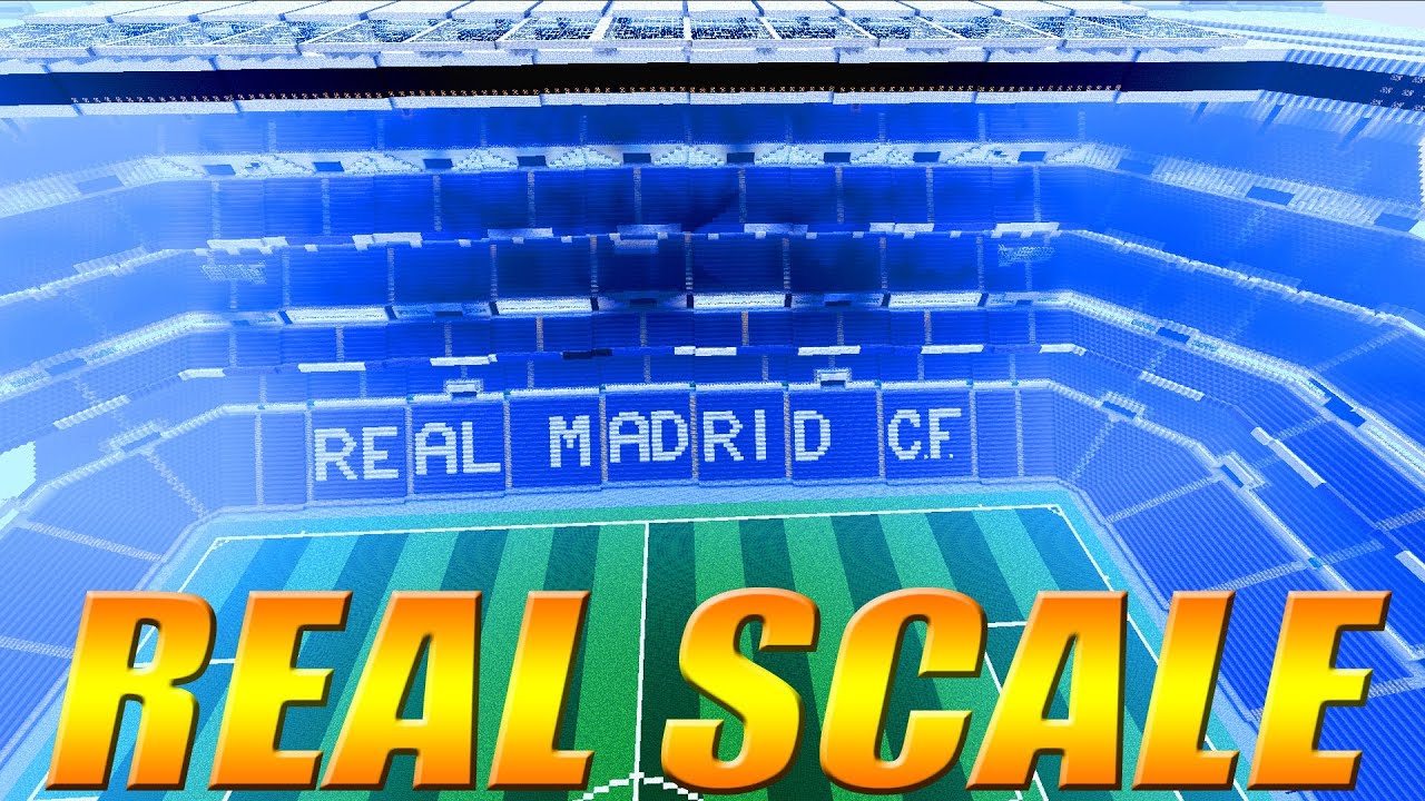 Real Madrid Santiago Bernabeu Real Scale minecraft - YouTube