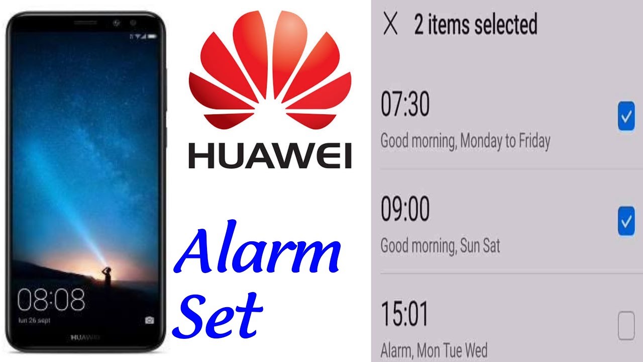 Huawei mate 10 lite alarm setting - YouTube