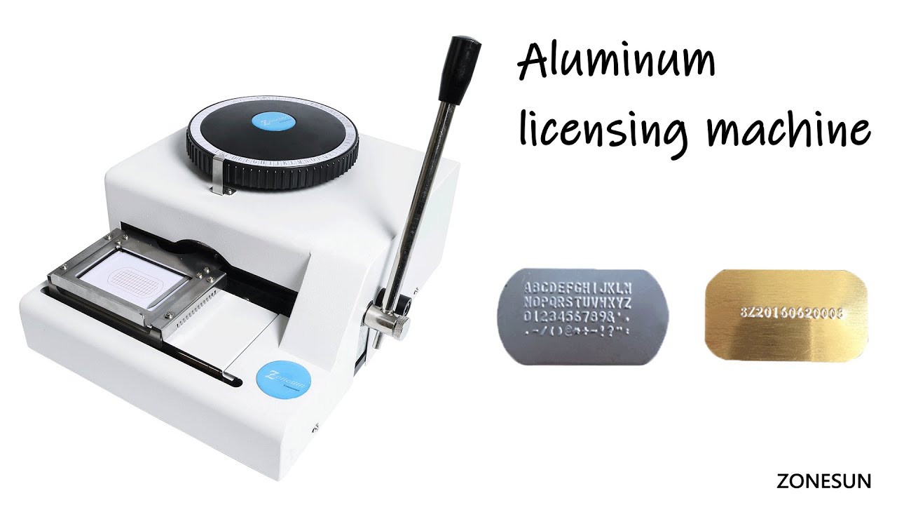 How To Use 52 Characters Manual Name Plate Embossing Machine - YouTube