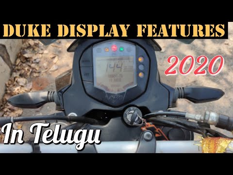ktm Duke (125/200)display features explained in Telugu - YouTube