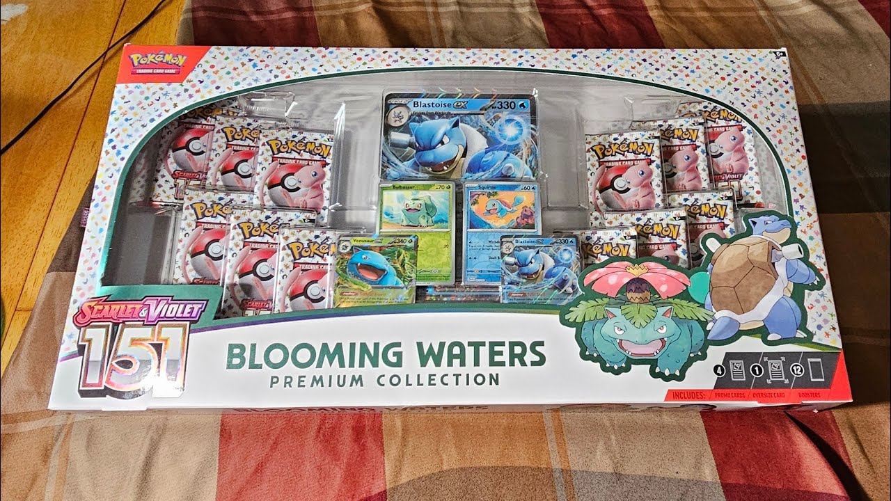 SEEKING CHARIZARD! Blooming Waters Premium Collection Box Pack battles ...