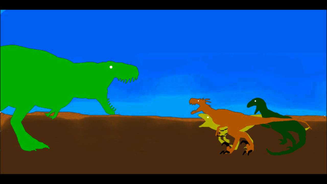 pivot art 14: Utahraptor's vs T-rex - YouTube