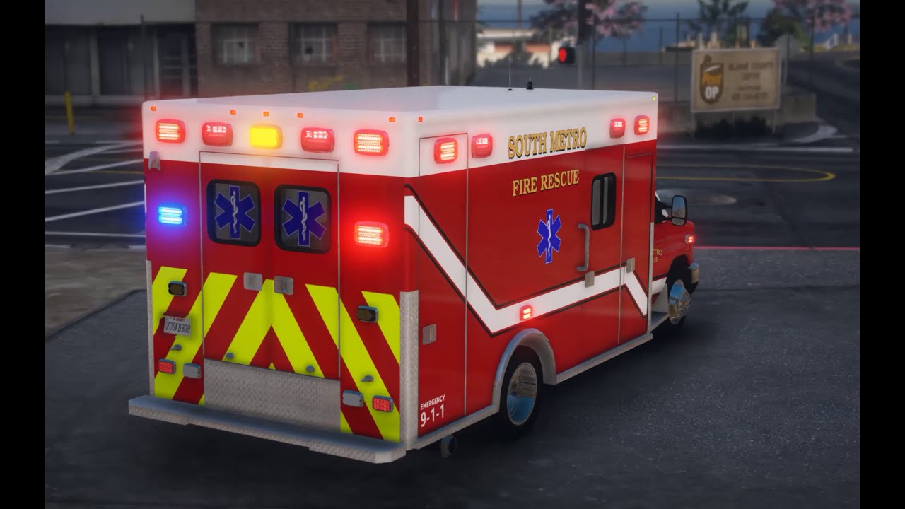 GTA5/FiveM South Metro Fire Rescue 2018 E-450 Ambulance - YouTube
