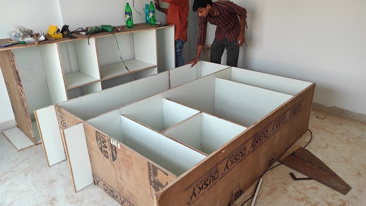 Wardrobe structure making | wardrobe making process.. - YouTube