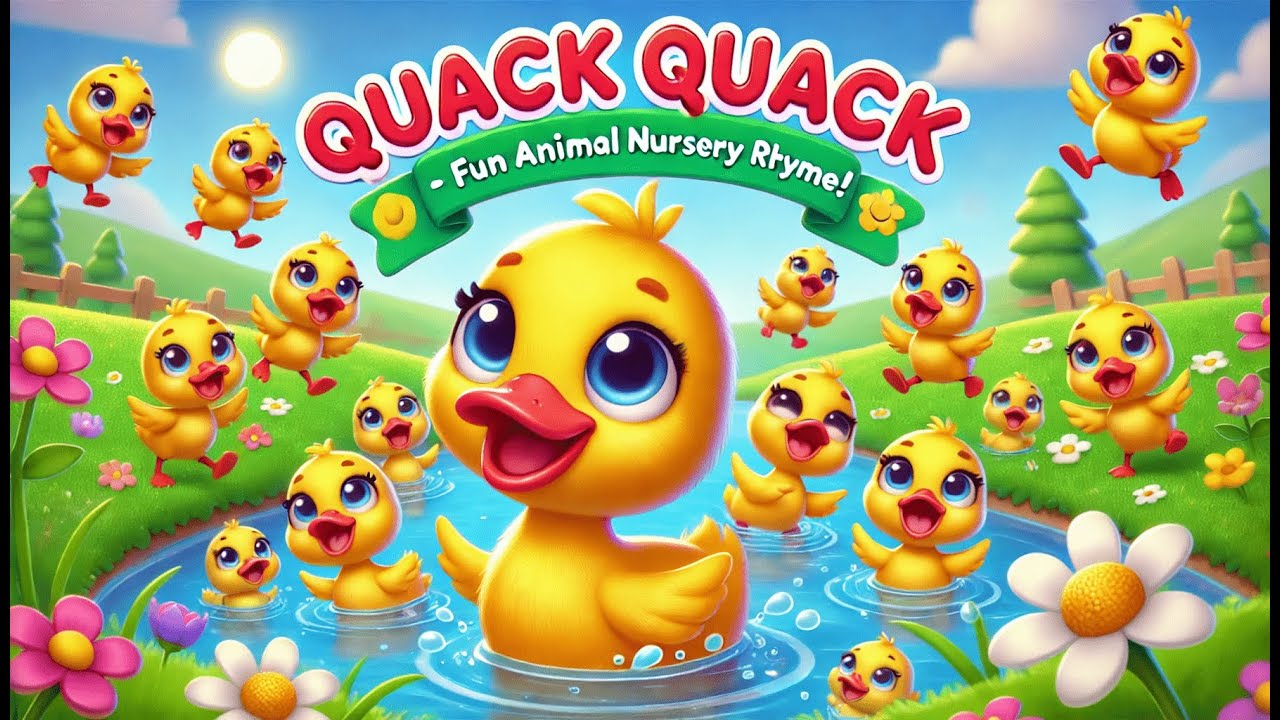 Quack Quack Duck Song for Kids - Fun Animal Nursery Rhyme! - YouTube