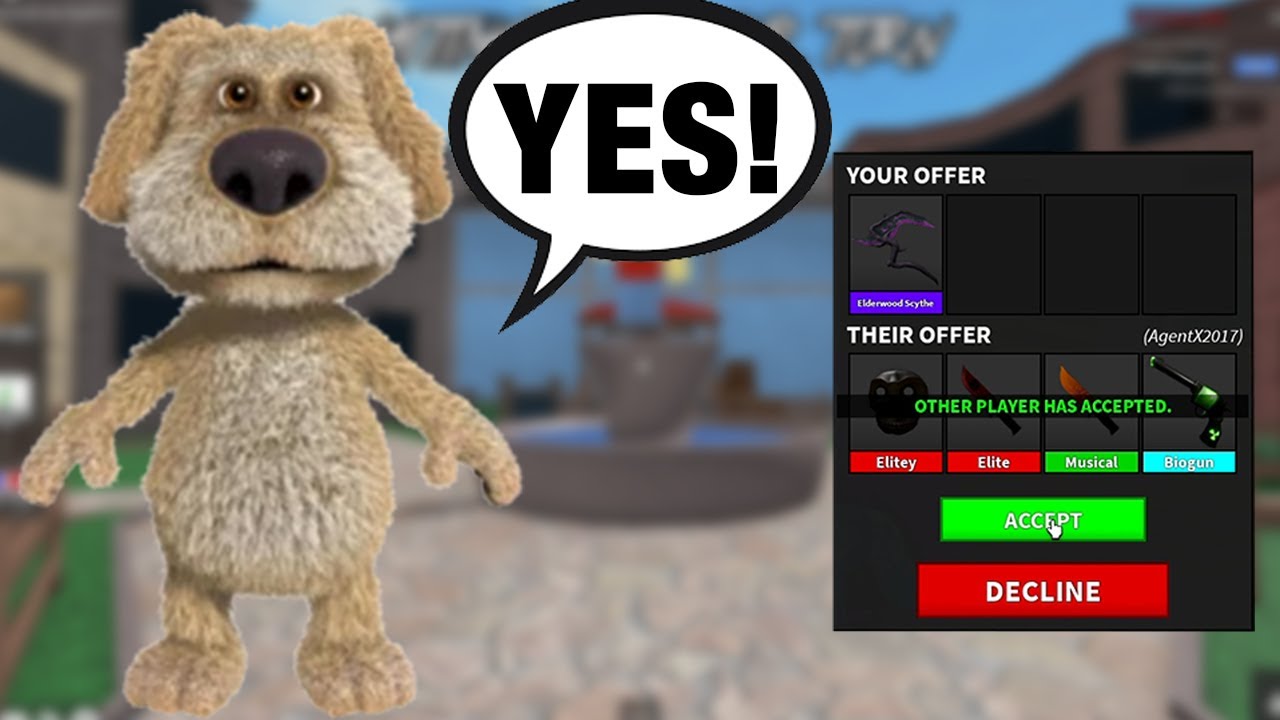 ROBLOX MM2 BUT TALKING BEN DECIDES MY TRADES!! - YouTube