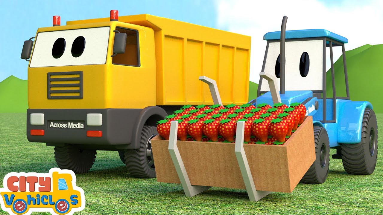 Construction Vehicles —Clamshell Excavator , Dump Truck, Cement Mixer ...