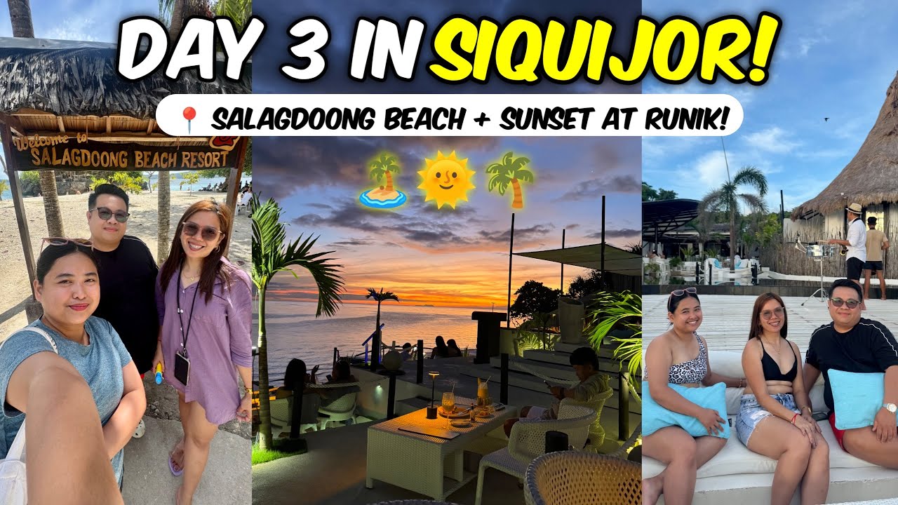Siquijor Vlog - Snorkeling at Salagdoong beach + Sunset at Runik! 🇵🇭 ...