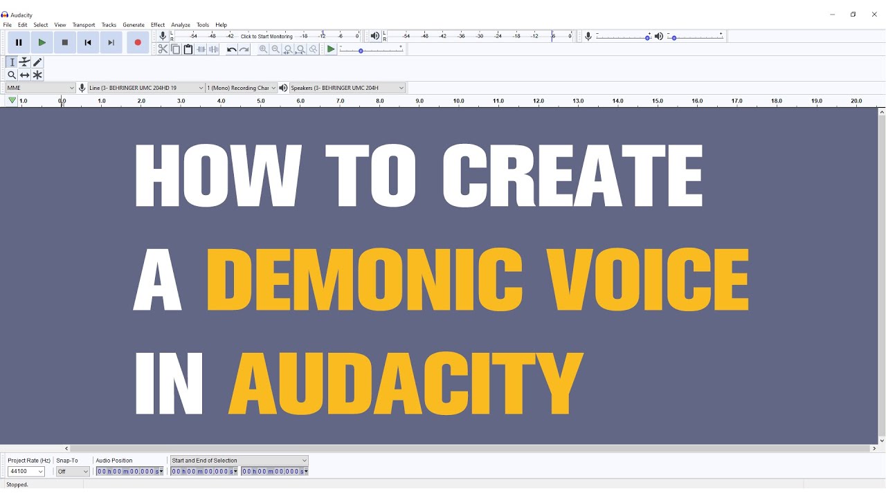 How to Create a Demonic Voice in Audacity - YouTube