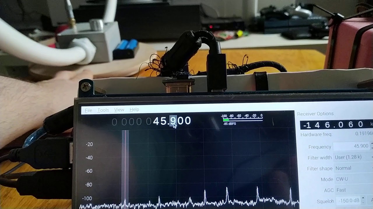 Vlf on rsp1a with mobius loop antenna - YouTube