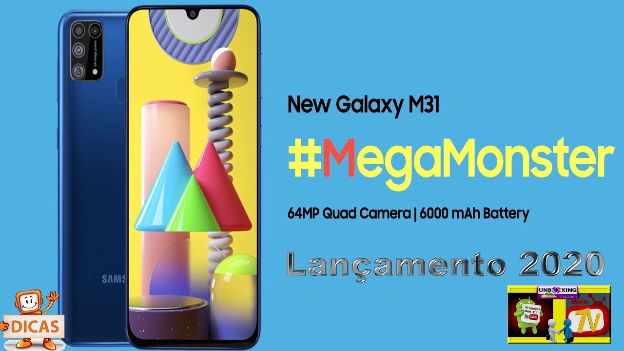 Smartphone Samsung Galaxy M31 Dual Chip Android 10.0 Tela 6.4" - YouTube