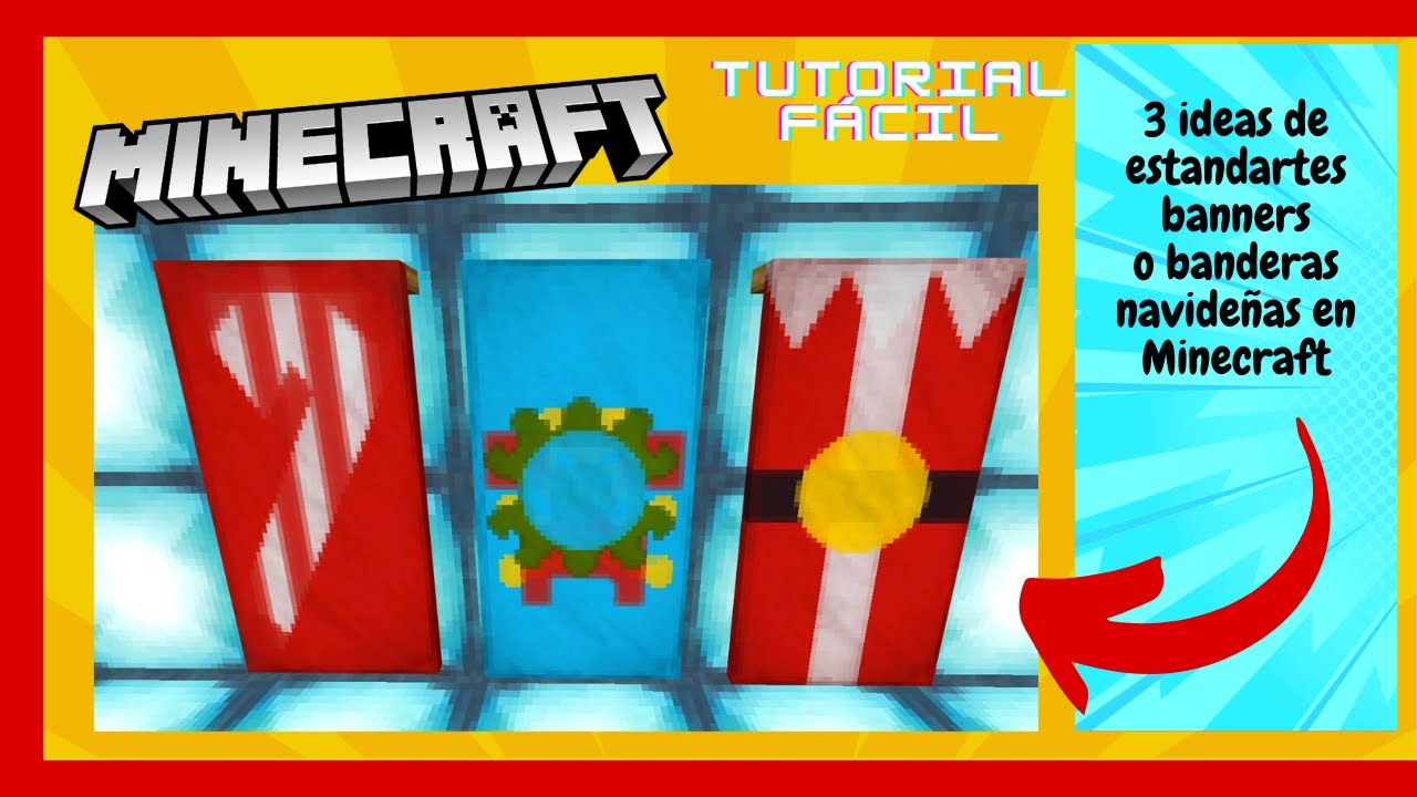 🌟 Los 3 MEJORES DISEÑOS de banderas NAVIDEÑAS en MINECRAFT 🚩🏴‍☠️ ...