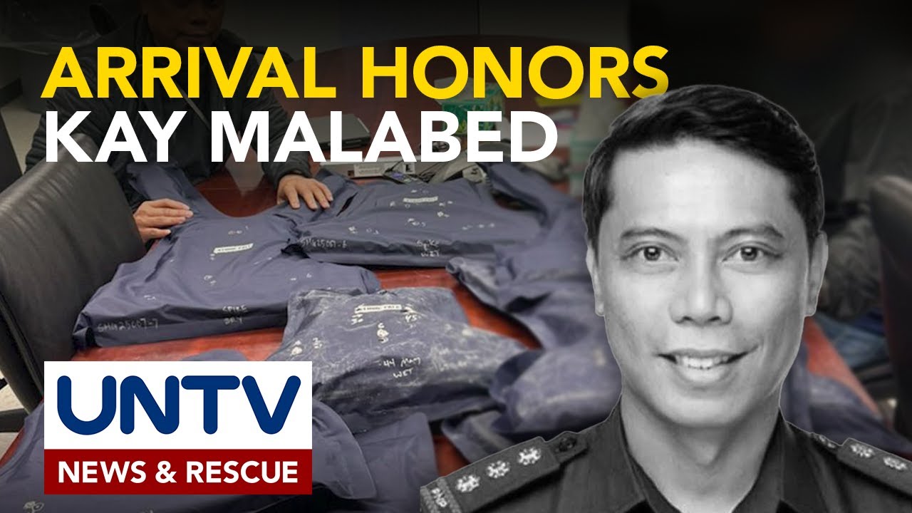Mga labi ni Col. Pergentino Malabed, na nasawi sa air mishap sa US ...