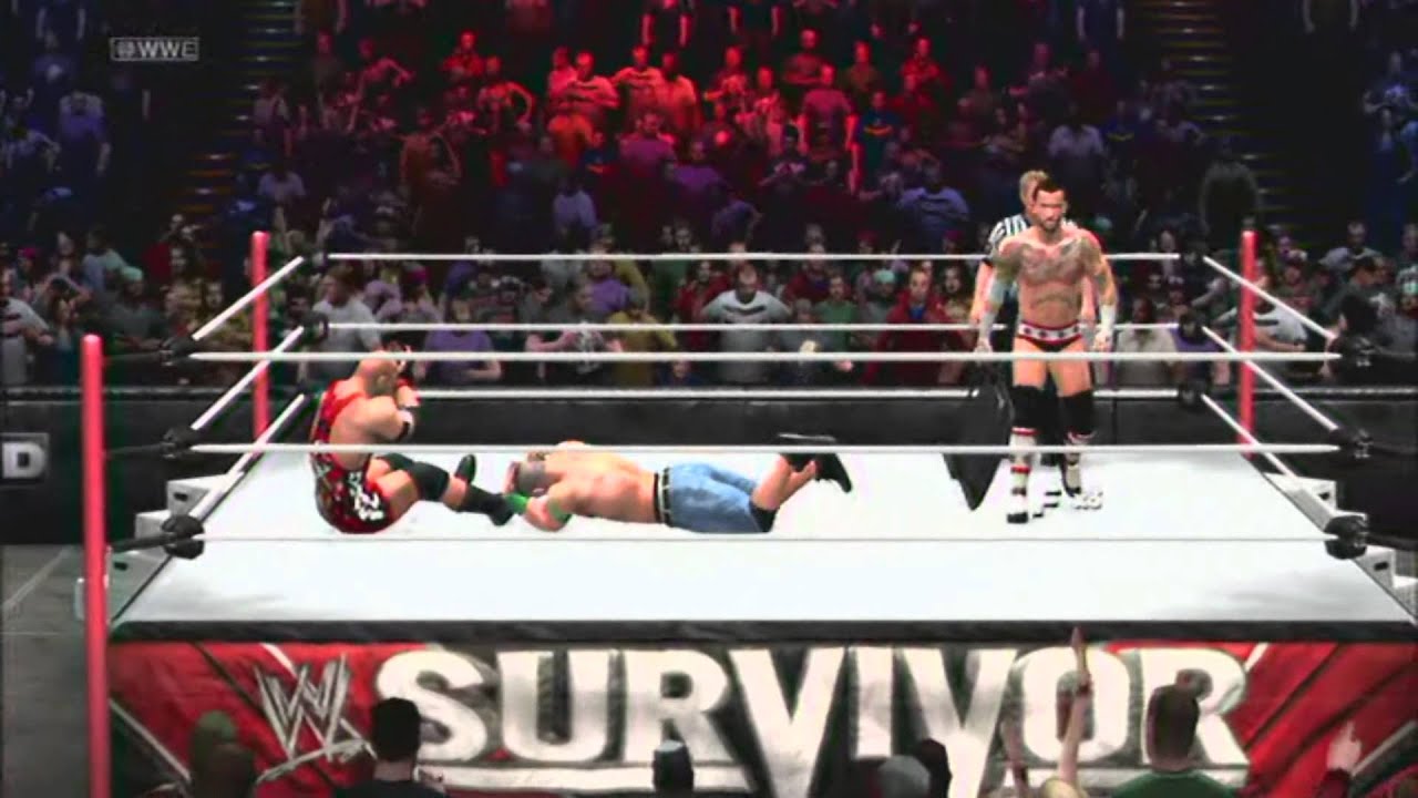 WWE 13: CM Punk VS Ryback VS John Cena (Survivor Series 2012) - YouTube
