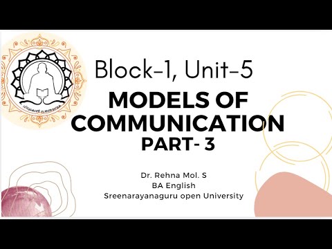 Block 1, Unit 5 Models of Communication- part 3- SGOU - YouTube