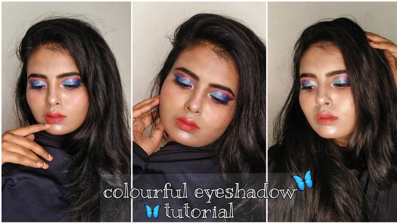colourful eyeshadow tutorial with || sofiya Shaikh 🌈⚡ - YouTube
