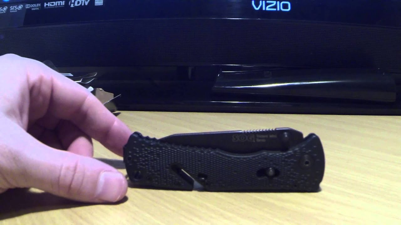 SOG Trident mini Tanto knife review - YouTube