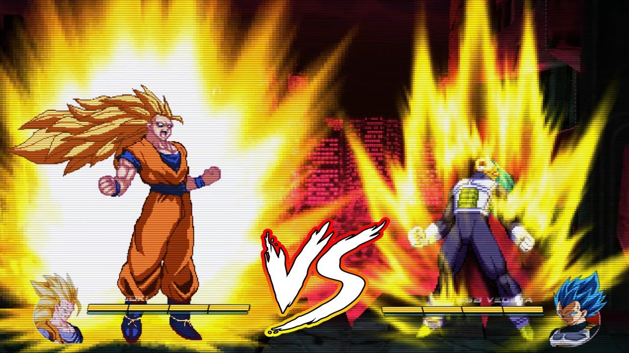Goku SS3 VS. SSB Vegeta - YouTube