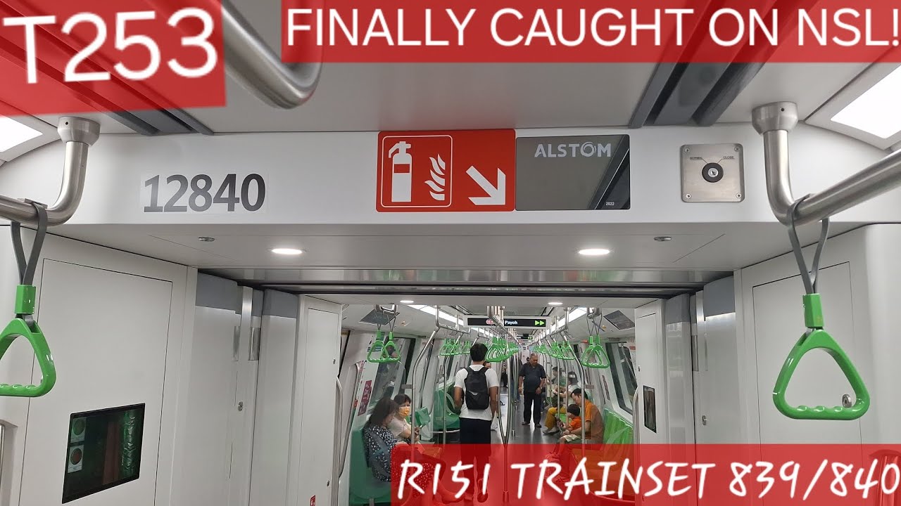 [FINALLY CAUGHT on NSL!] SMRT TRAINS, Alstom MOVIA R151 [Set 839/840 ...