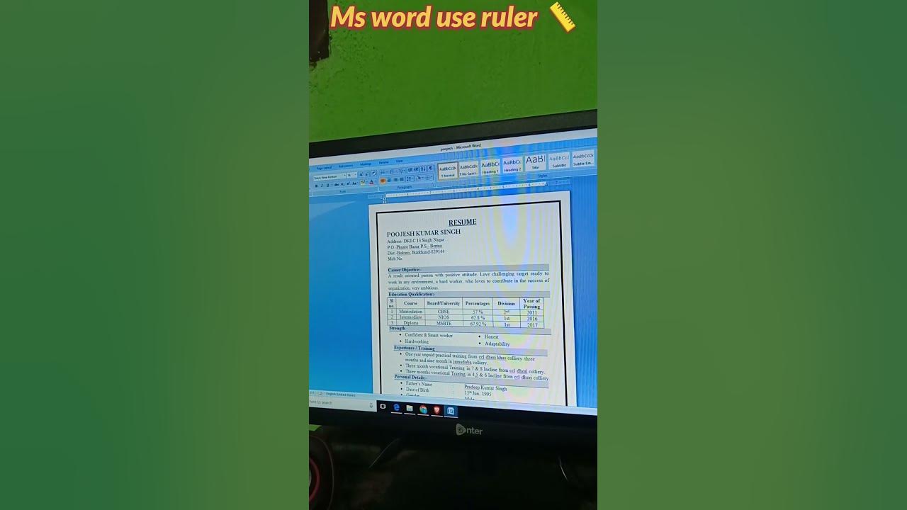 How to use ruler in Microsoft Word || How to Show Ruler in Microsoft ...