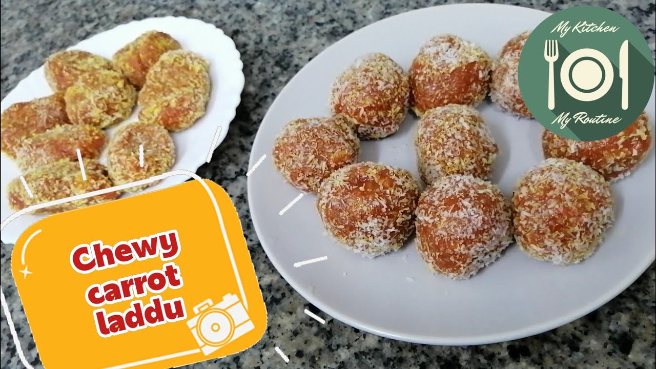 Chewy carrot laddu Recipe l Gajar ke laddu l How to make carrot laddu ...