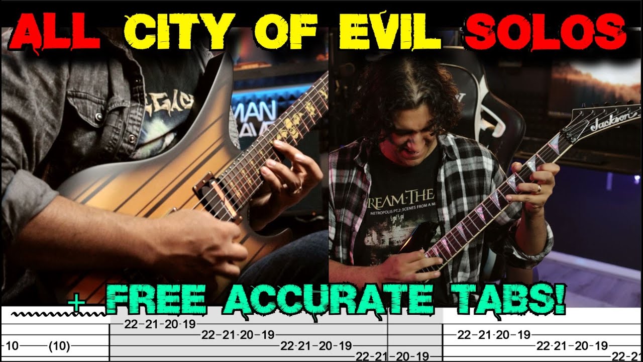 Avenged Sevenfold ALL CITY OF EVIL SOLOS | ACCURATE TABS - YouTube