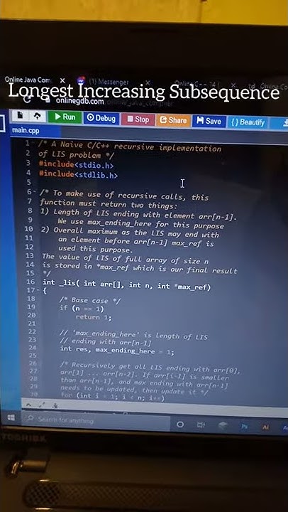 Find the longest increasing and the longest decreasing subsequence of the sequence. - YouTube