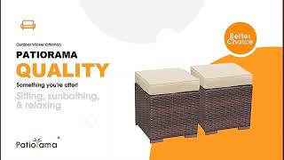 Patiorama 2 Pieces Assembled Outdoor Patio Ottoman~1