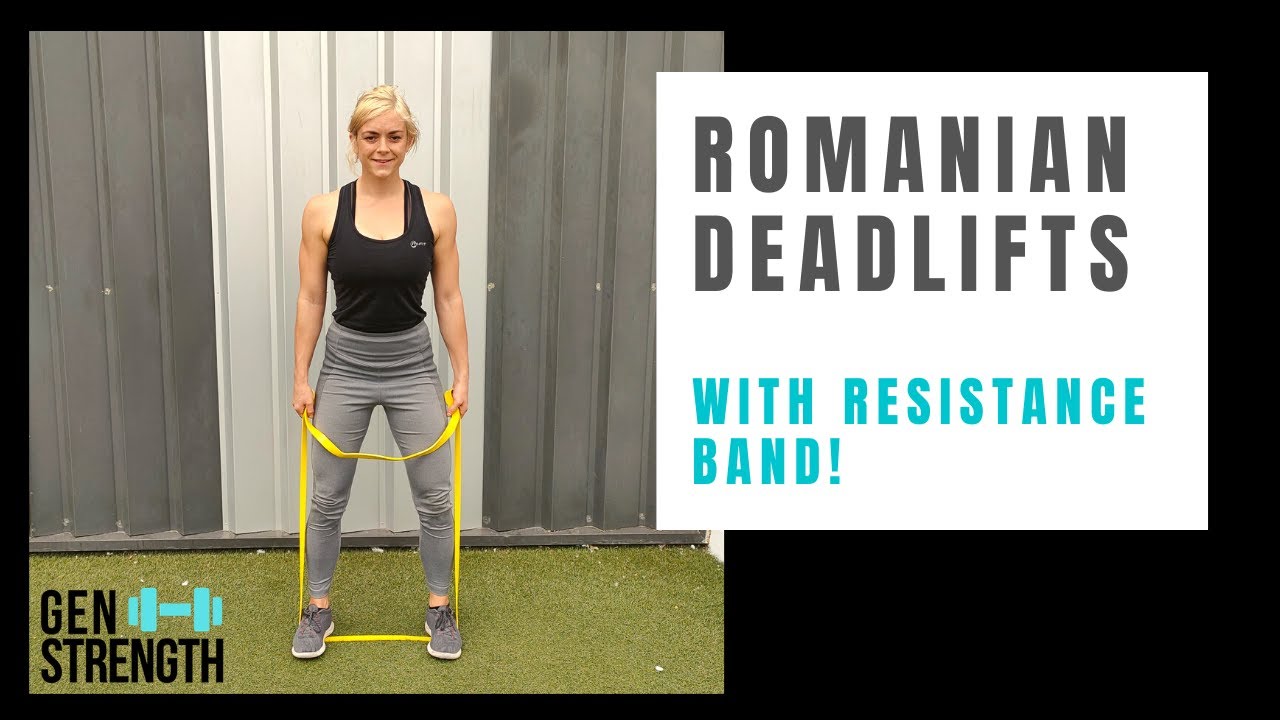 Romanian Deadlifts with Resistance Bands - YouTube